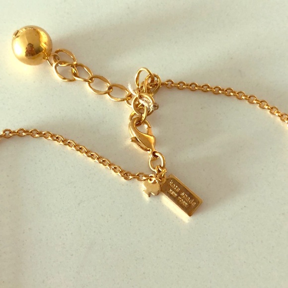 kate spade | Jewelry | Kate Spade Gold Plated Long Crystal Necklace ...